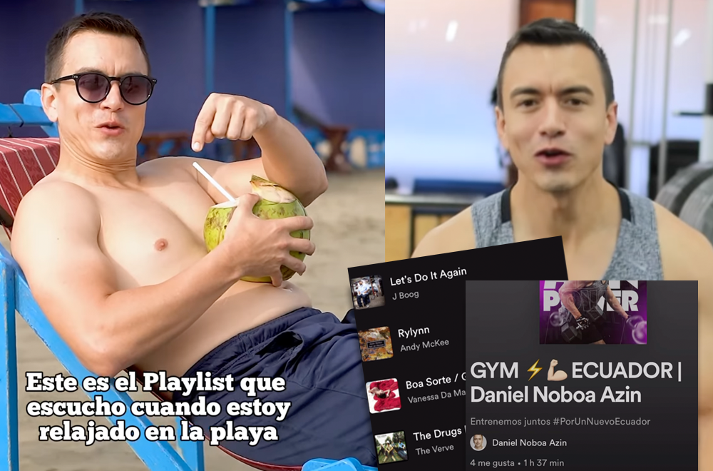 Daniel Noboa le pone banda sonora a su campaña con sus playlist - Plan V